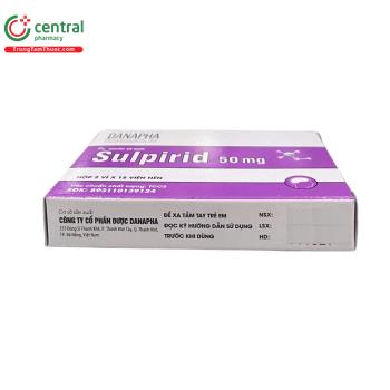 [CHÍNH HÃNG] Thuốc Sulpirid 50mg Danapha điều trị tâm thần phân liệt