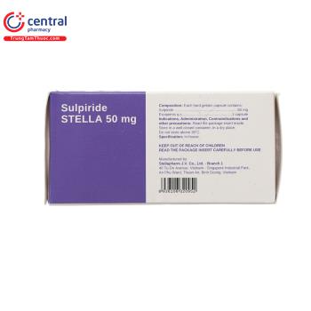 Thuốc Sulpiride STELLA 50mg (Hộp 5 vỉ x 10 viên) - Thuốc điều trị tâm ...