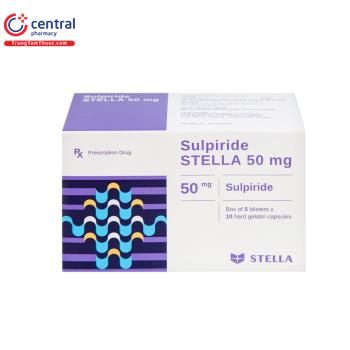 Thuốc Sulpiride STELLA 50mg (Hộp 5 vỉ x 10 viên) - Thuốc điều trị tâm ...