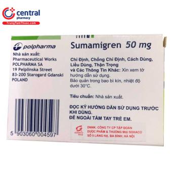 [CHÍNH HÃNG] Thuốc Sumamigren 50mg: Điều trị đau nửa đầu hiệu quả