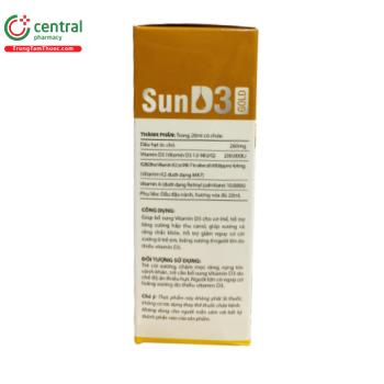 Sun D3 Gold xịt tăng cường hấp thu canxi, hỗ trợ xương chắc khỏe