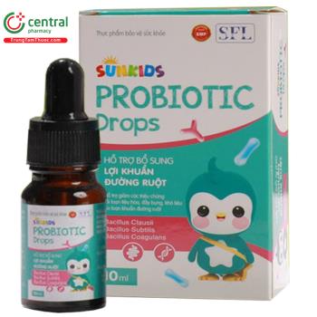 Thuốc Sunkids Probiotic Drops Hỗ trợ tăng cường tiêu hóa cho trẻ nhỏ