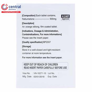 [CHÍNH HÃNG] Thuốc Suntab Tablet 500mg điều trị viêm xương khớp