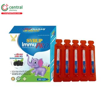 Syrup Immu Pro - Hỗ trợ giảm nguy cơ mắc bệnh do viêm đường hô hấp