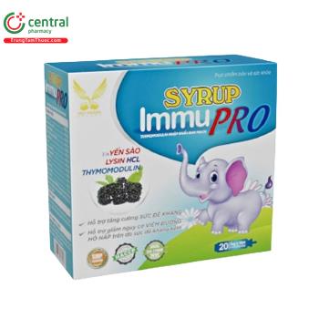 Syrup Immu Pro - Hỗ trợ giảm nguy cơ mắc bệnh do viêm đường hô hấp