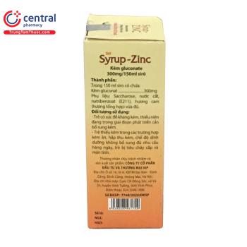 Thuốc Syrup ZinC bổ sung kẽm: cách dùng, lưu ý khi sử dụng, giá bán