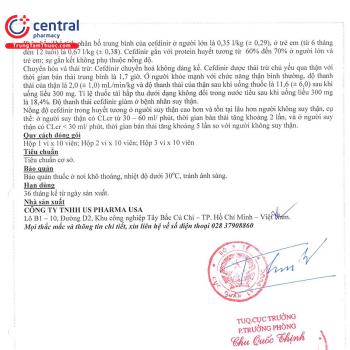 Thuốc Tabracef 300 cap điều trị viêm họng, viêm amidan, viêm tai giữa