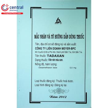 Thuốc Tadaxan (viên nén màu cam) điều trị tình trạng dị ứng trầm trọng