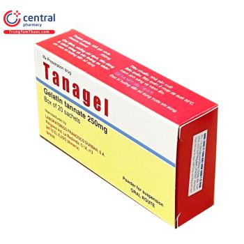 Thuốc Tanagel gói 250mg - Thuốc điều trị tiêu chảy, viêm ruột non