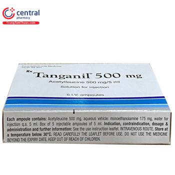 Thuốc Tanganil 500mg/5ml của Pháp là thuốc gì? Giá bao nhiêu?