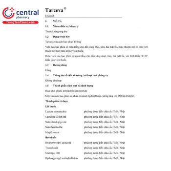 [CHÍNH HÃNG] Thuốc Tarceva 150mg Erlotinib - Ngừa & điều trị ung thư ...