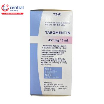 [CHÍNH HÃNG] Thuốc Taromentin 457mg/5ml điều trị viêm đường hô hấp