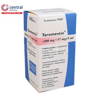 [CHÍNH HÃNG] Thuốc Taromentin 457mg/5ml điều trị viêm đường hô hấp