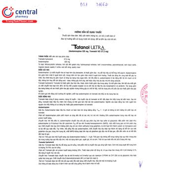 Thuốc Tatanol Ultra - Điều trị các cơn đau từ trung bình đến nặng