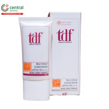 TDF Blu Voile Sunscreen SPF50 PA+++ bảo vệ da khỏi tia UV, ánh sáng xanh