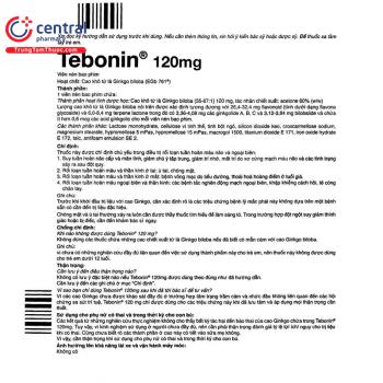 [CHÍNH HÃNG] Thuốc Tebonin 120mg điều trị suy tuần hoàn não