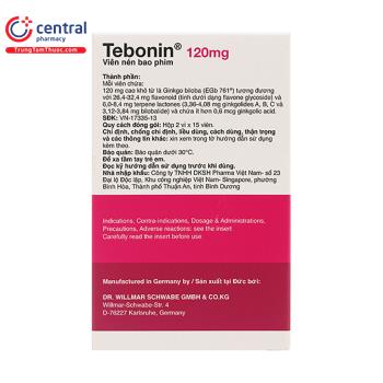[CHÍNH HÃNG] Thuốc Tebonin 120mg điều trị suy tuần hoàn não