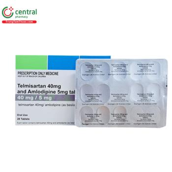 Thuốc Telmisartan 40mg and Amlodipine 5mg tablets Evertogen trị tăng ...
