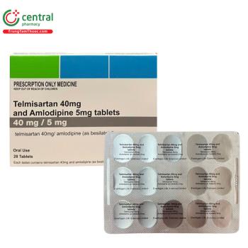 Thuốc Telmisartan 40mg and Amlodipine 5mg tablets Evertogen trị tăng ...