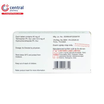 [CHÍNH HÃNG] Thuốc Telsar-H 40mg/12.5mg điều trị tăng huyết áp