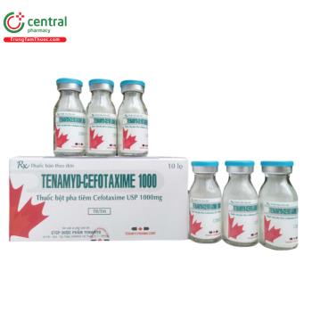 Thuốc Tenamyd-Ceftazidime 1000 điều trị nhiễm khuẩn hô hấp, tiết niệu