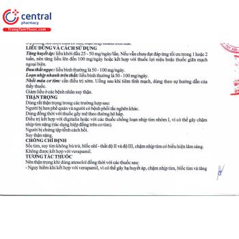 Thuốc Tenocar 100 - Thuốc hạ huyết áp có tác dụng ức chế chọn lọc