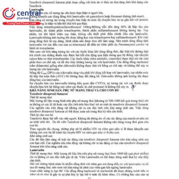 [CHÍNH HÃNG] ThuốcTenolam - Kháng virus, phòng và điều trị HIV