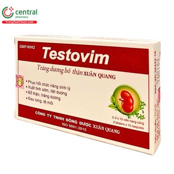 Thuốc Testovim - Tráng dương bổ thận Xuân Quang: tăng cường dũng mãnh