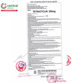 Thuốc Tetracyclin 250mg Dopharma - Điều trị nhiễm khuẩn đường hô hấp