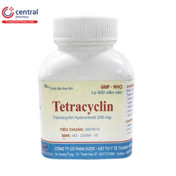 Thuốc Tetracyclin 250mg Thephaco (Lọ 400 viên) điều trị nhiễm khuẩn