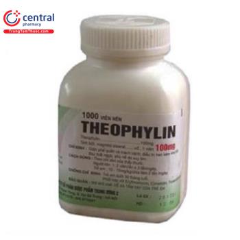 Thuốc Theophylin 100mg (lọ 1000 viên) Dược TW2: thuốc giãn phế quản
