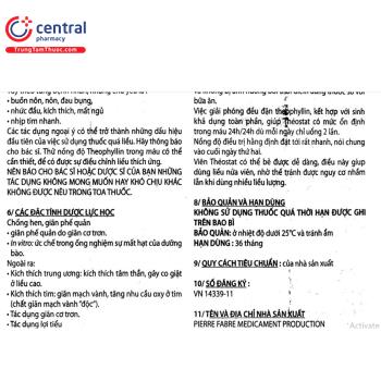 Thuốc Theostat LP100mg - Thuốc điều trị hen phế quản