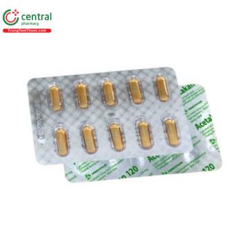 Thuốc Acetakan 120 (viên nang) điều trị suy tuần hoàn não, chóng mặt, ù tai