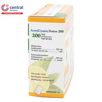 [CHÍNH HÃNG] Thuốc AcetylCystein Boston 200mg làm loãng đờm hiệu quả