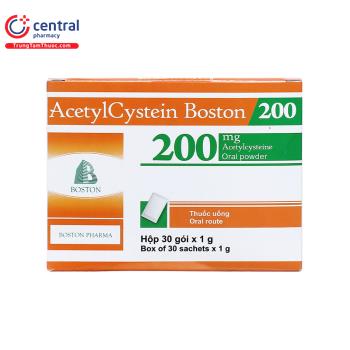 [CHÍNH HÃNG] Thuốc AcetylCystein Boston 200mg làm loãng đờm hiệu quả