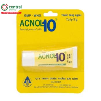 Thuốc bôi ngoài da Acnol 10 - điều trị mụn trứng cá nhẹ hoặc vừa