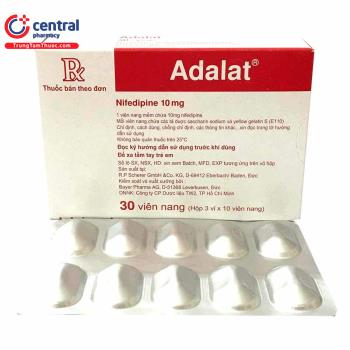 Thuốc hạ áp khẩn cấp Adalat 10mg ngậm dưới lưỡi: cách dùng, liều dùng