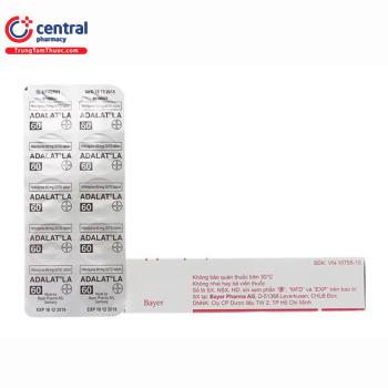 Thuốc Adalat LA 60mg: tác dụng, liều dùng và giá bán