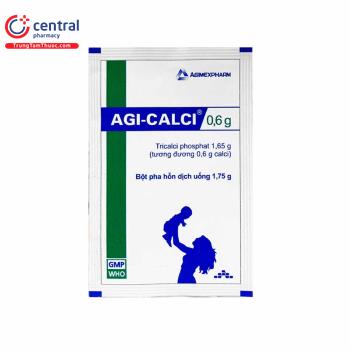 [CHÍNH HÃNG] Thuốc Agi-Calci 0,6g bổ sung canxi ngừa loãng xương