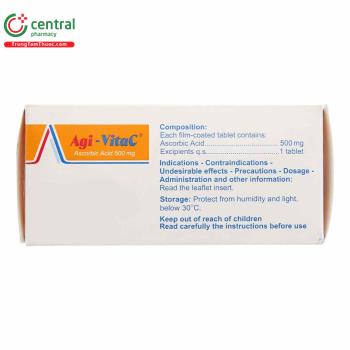 Thuốc Agi-VitaC được chỉ định để điều trị bệnh do thiếu vitamin C