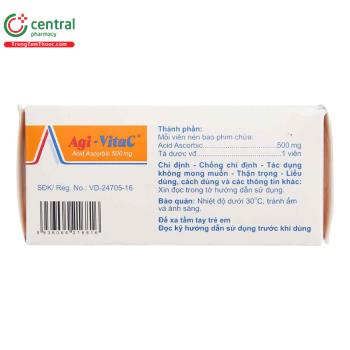 Thuốc Agi-VitaC được chỉ định để điều trị bệnh do thiếu vitamin C
