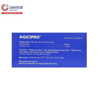 [CHÍNH HÃNG] Thuốc Agicipro 500mg điều trị nhiễm khuẩn nặng