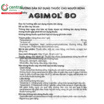 Thuốc hạ sốt Agimol 80mg giải pháp giảm đau an toàn cho trẻ