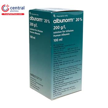 [CHÍNH HÃNG] Thuốc Albunorm 20% 100ml điều trị giảm Albumin huyết