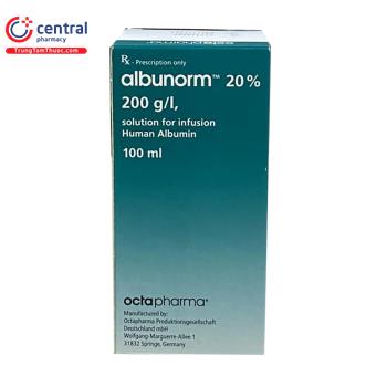 [CHÍNH HÃNG] Thuốc Albunorm 20% 100ml điều trị giảm Albumin huyết