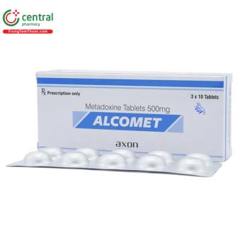 Thuốc Alcomet 500mg trị nhiễm độc rượu cấp tính, gan nhiễm mỡ do rượu
