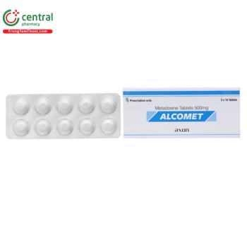 Thuốc Alcomet 500mg trị nhiễm độc rượu cấp tính, gan nhiễm mỡ do rượu