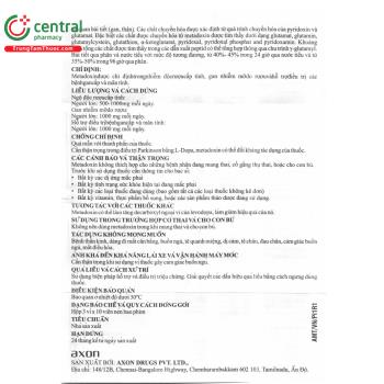 Thuốc Alcomet 500mg trị nhiễm độc rượu cấp tính, gan nhiễm mỡ do rượu