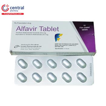 [CHÍNH HÃNG] Thuốc Alfavir Tablet 25mg điều trị virus viêm gan B
