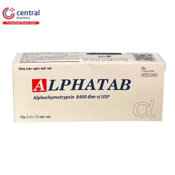 [CHÍNH HÃNG] Thuốc Alphatab 8400 USP chống viêm, giảm phù nề